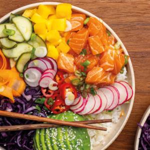 Fresh salmon poke bowl | lady.co.uk